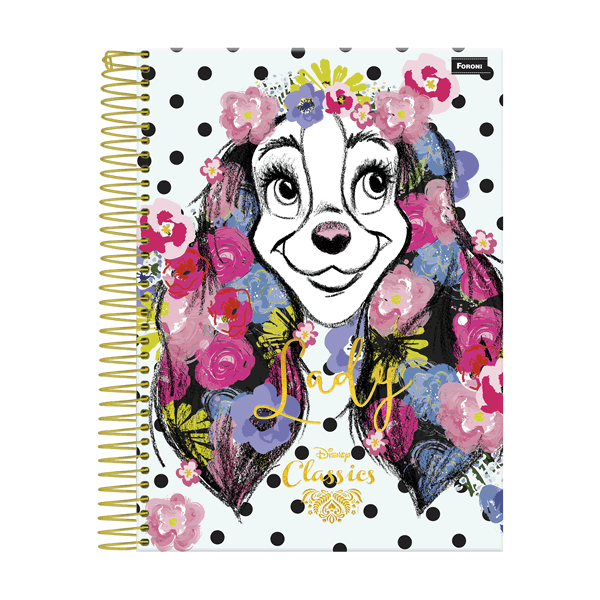Caderno Universitário Capa Dura Clássicos Disney - 1 Matéria - 96 ...