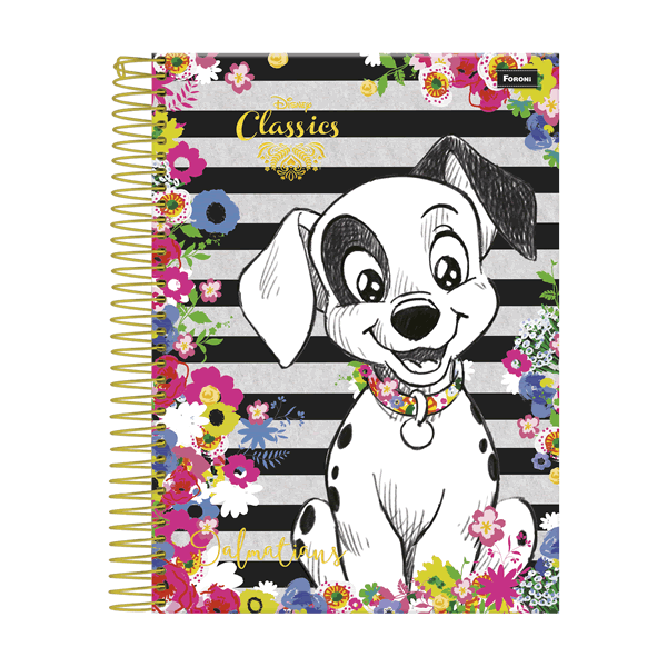 Caderno Universitário Capa Dura Clássicos Disney - 1 Matéria - 96 ...